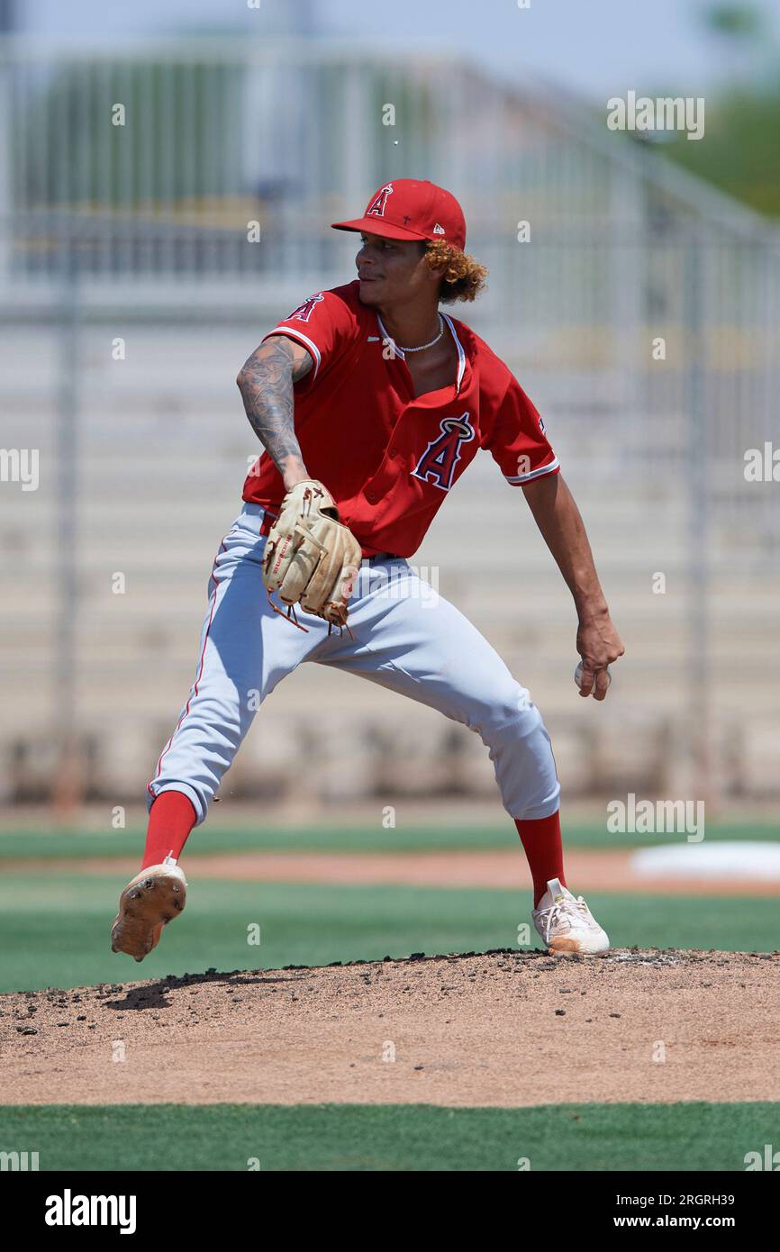 ACL Angels starting pitcher Manuel Cazorla (96) during an Arizona ...