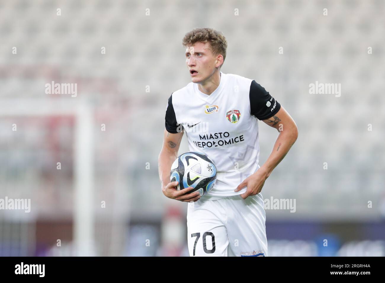 Wojciech Hajda of Puszcza Niepolomice seen during Polish PKO ...