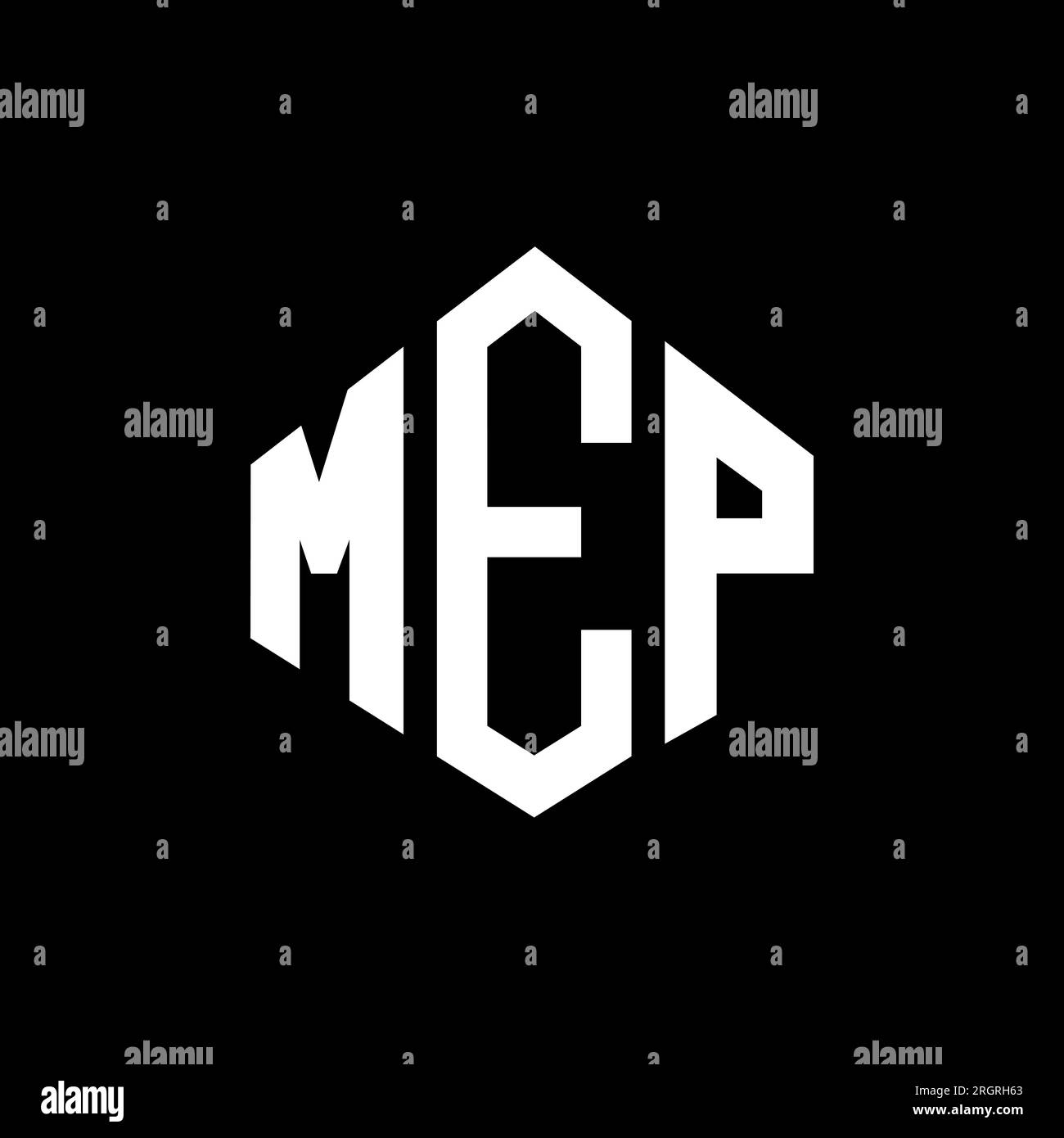 Mep Letter Logo Design With Polygon Shape Mep Polygon And Cube Shape