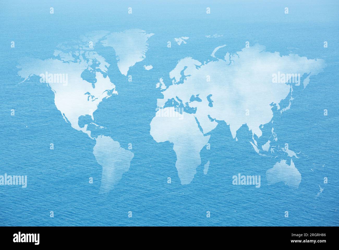 World map shaped clouds on the sea Stock Photo - Alamy