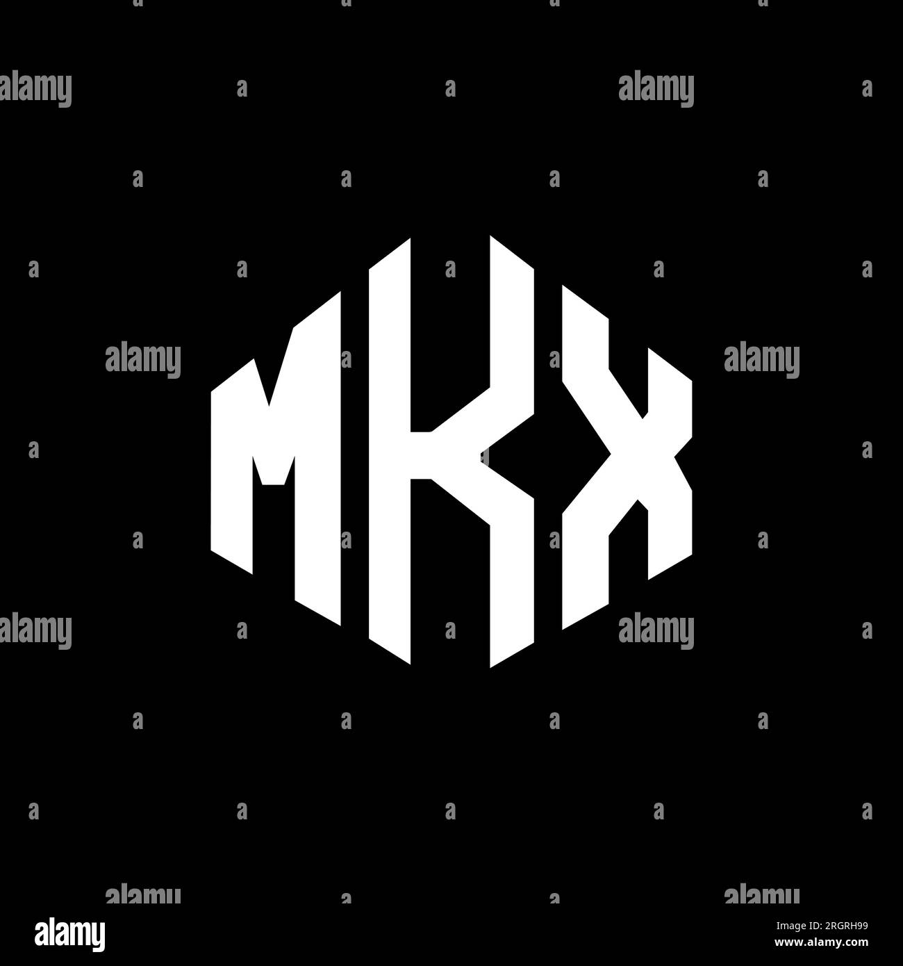 MKX letter logo design with polygon shape. MKX polygon and cube shape ...