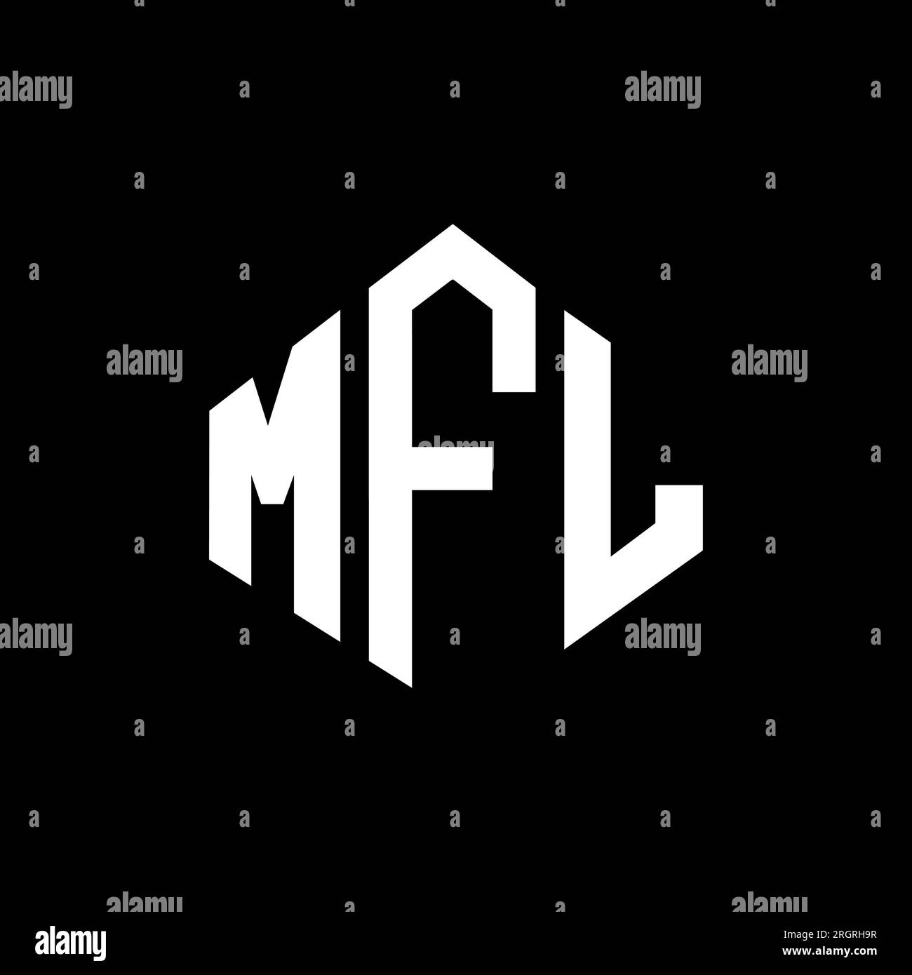 MFL letter logo design with polygon shape. MFL polygon and cube shape ...