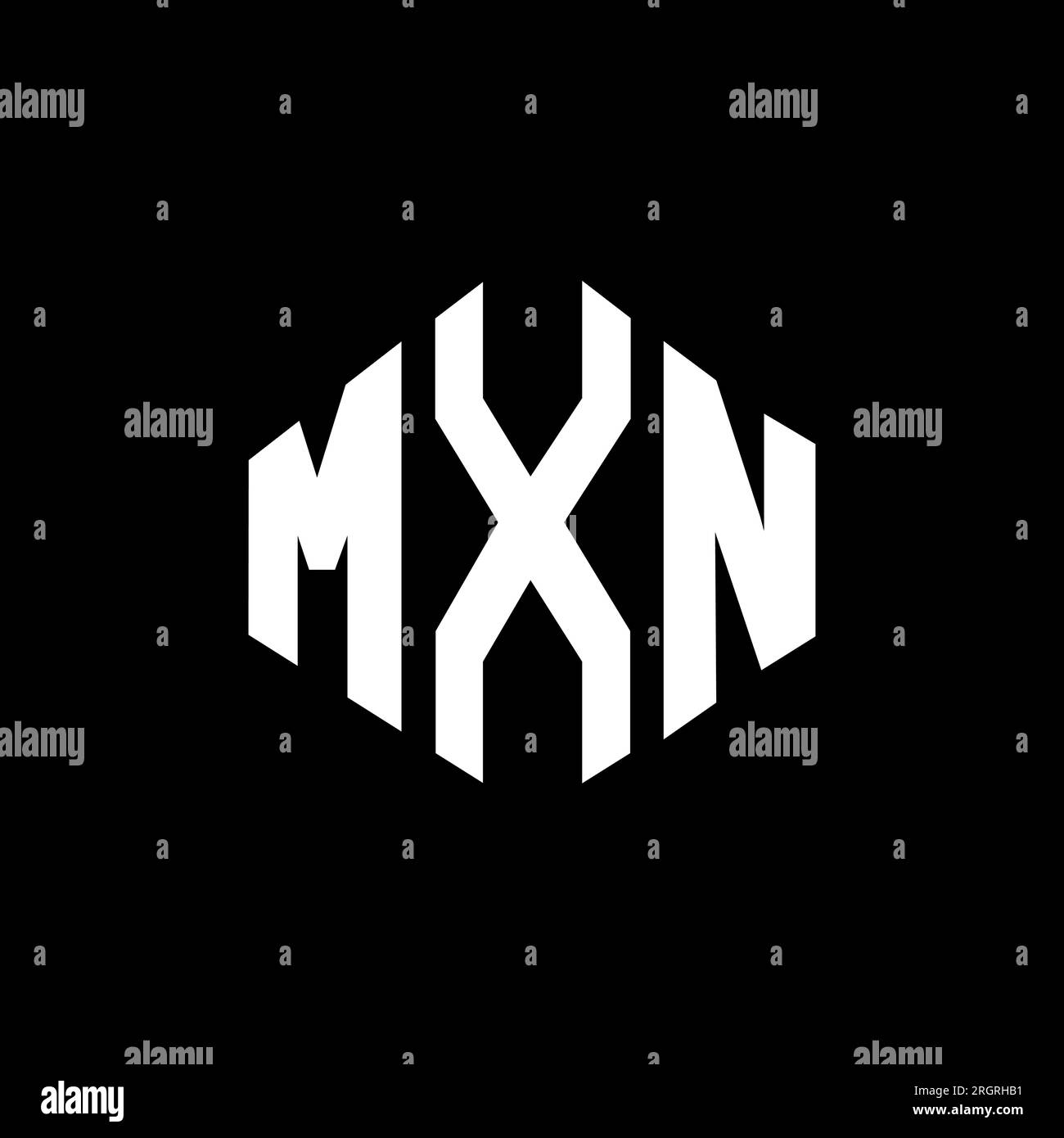 MXN letter logo design with polygon shape. MXN polygon and cube shape ...