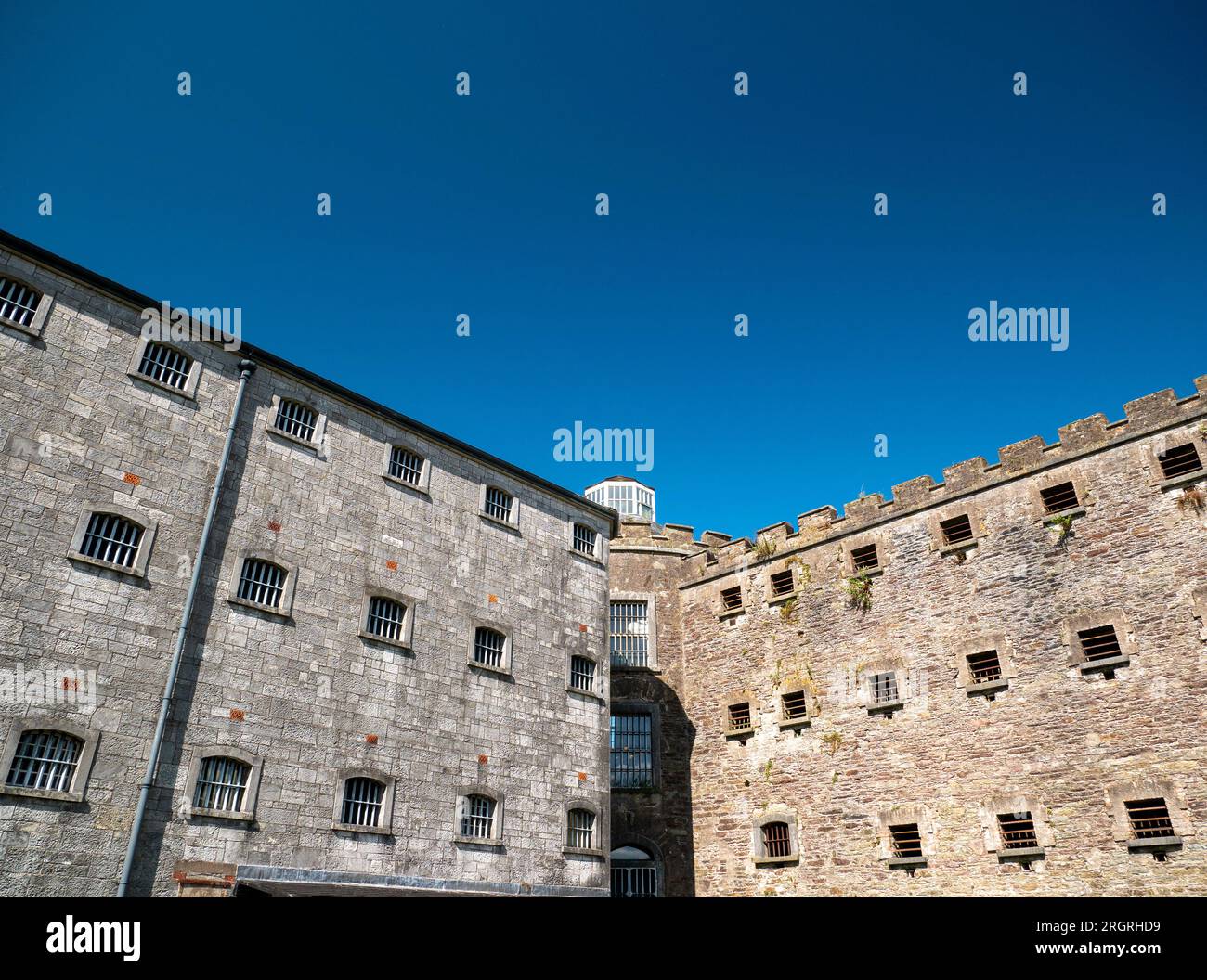Old celtic castle tower walls, Cork City Gaol prison in Ireland ...