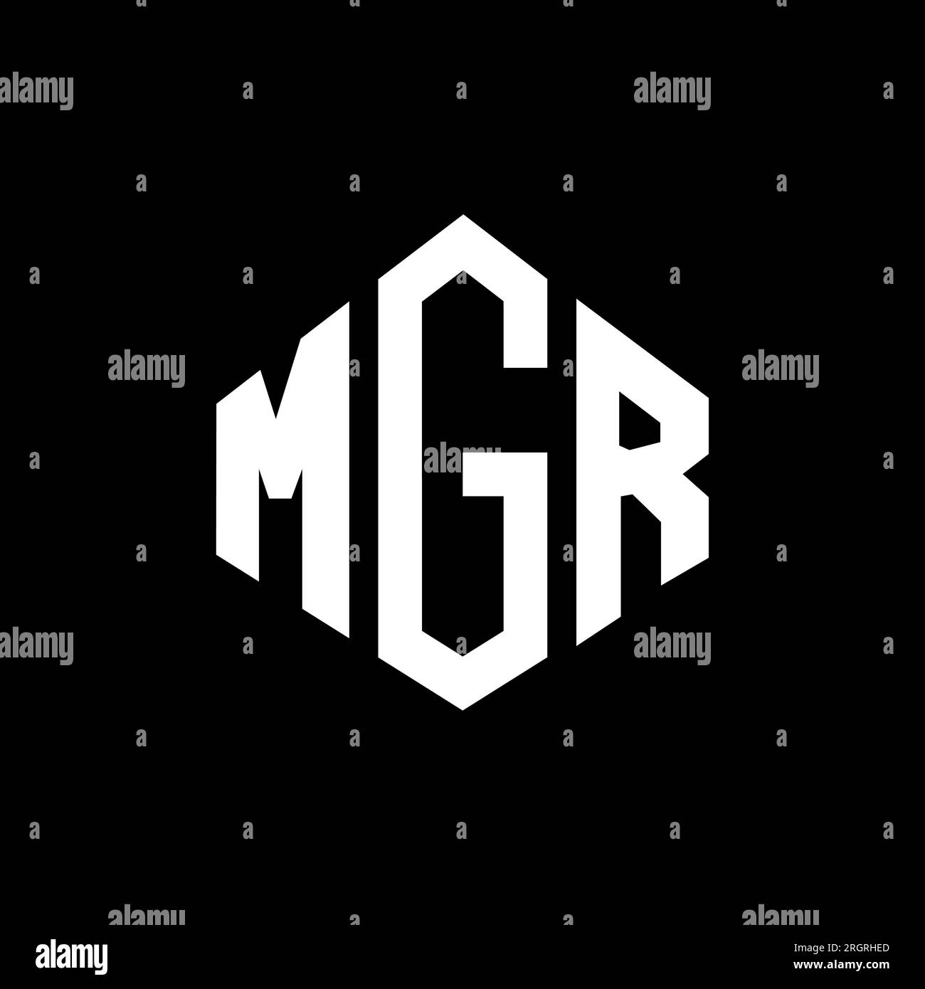 MGR letter logo design with polygon shape. MGR polygon and cube shape ...