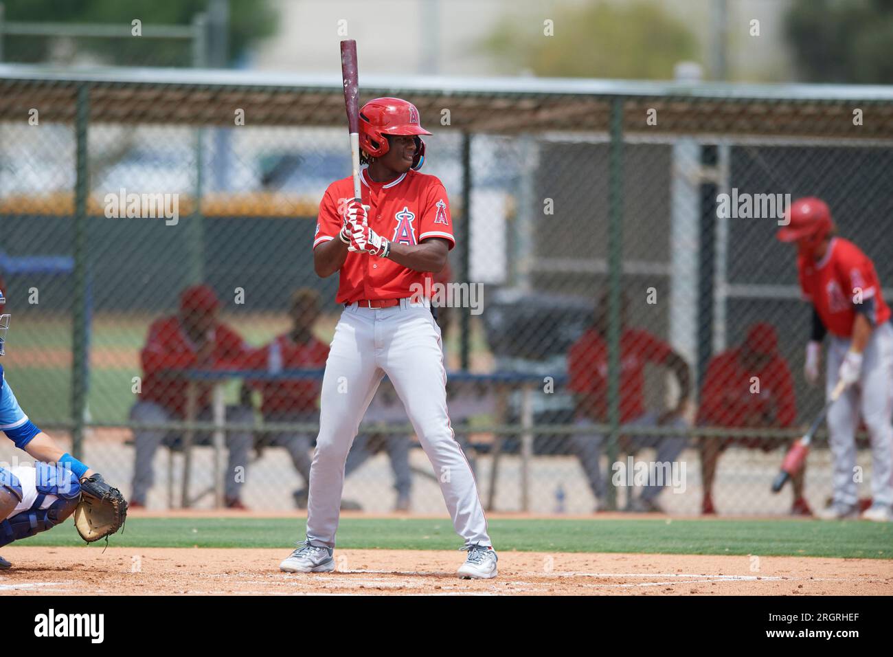 Rio Foster (4) of the ACL Angels at bat during an Arizona Complex ...