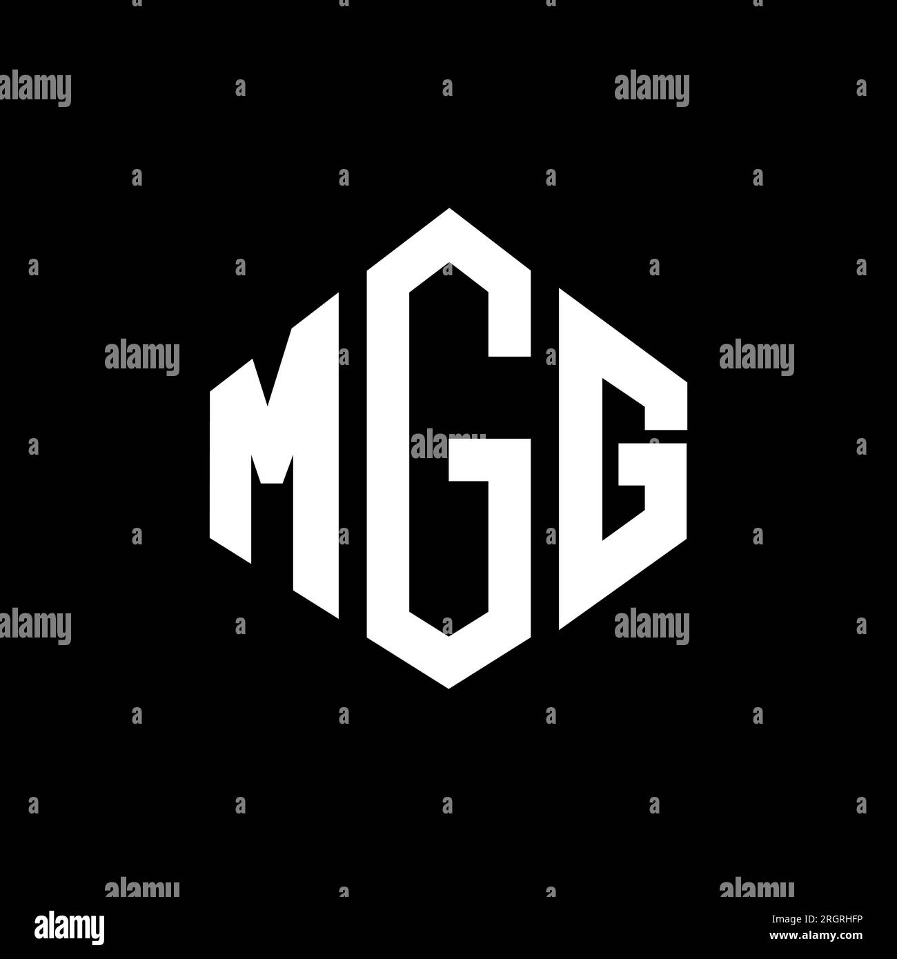 MGG letter logo design with polygon shape. MGG polygon and cube shape ...
