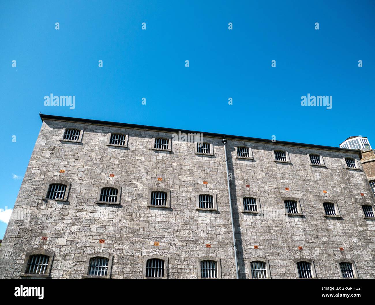 Old celtic castle tower walls, Cork City Gaol prison in Ireland ...