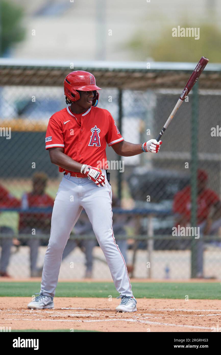 Rio Foster (4) of the ACL Angels at bat during an Arizona Complex ...