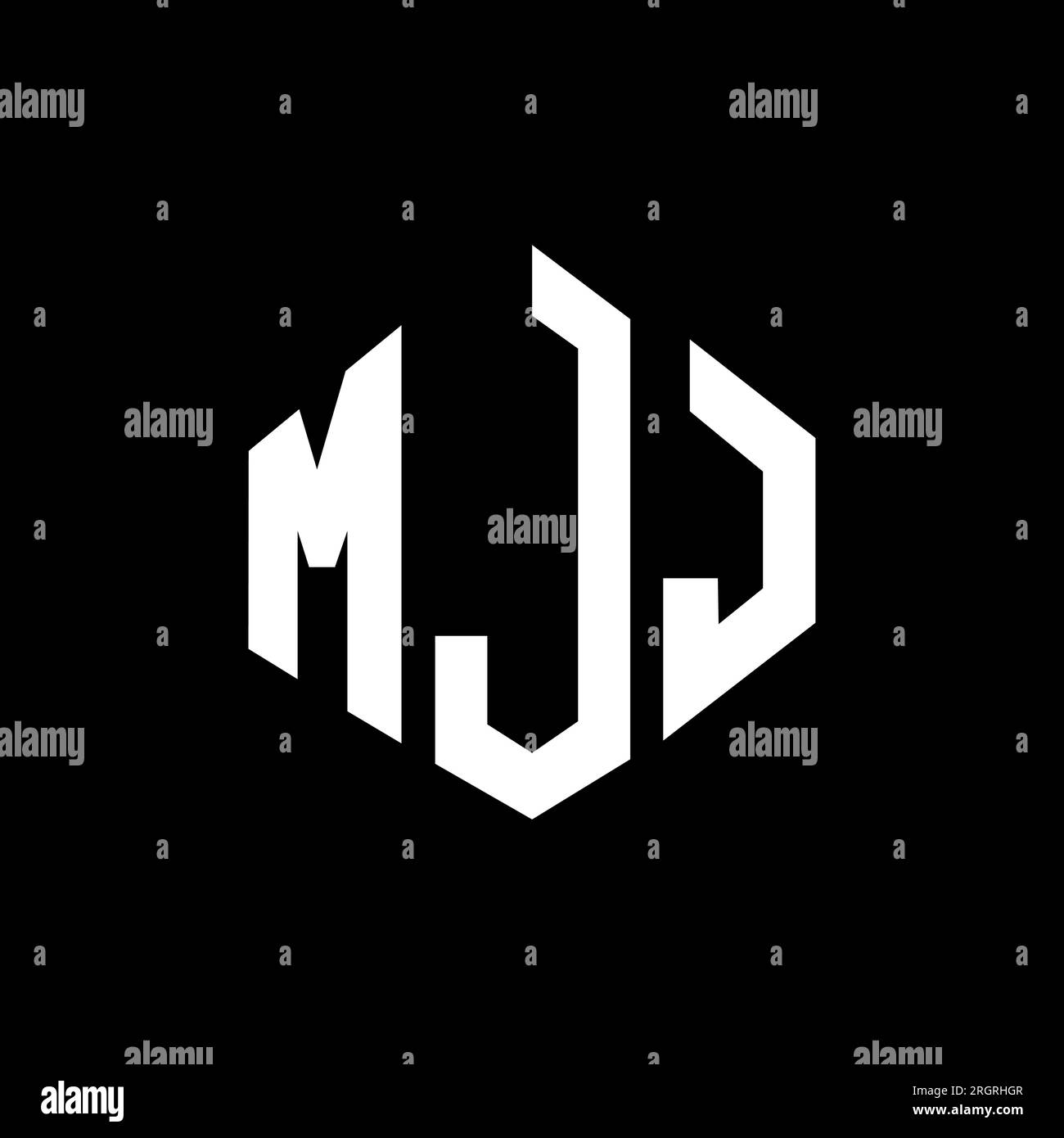 MJJ letter logo design with polygon shape. MJJ polygon and cube shape ...