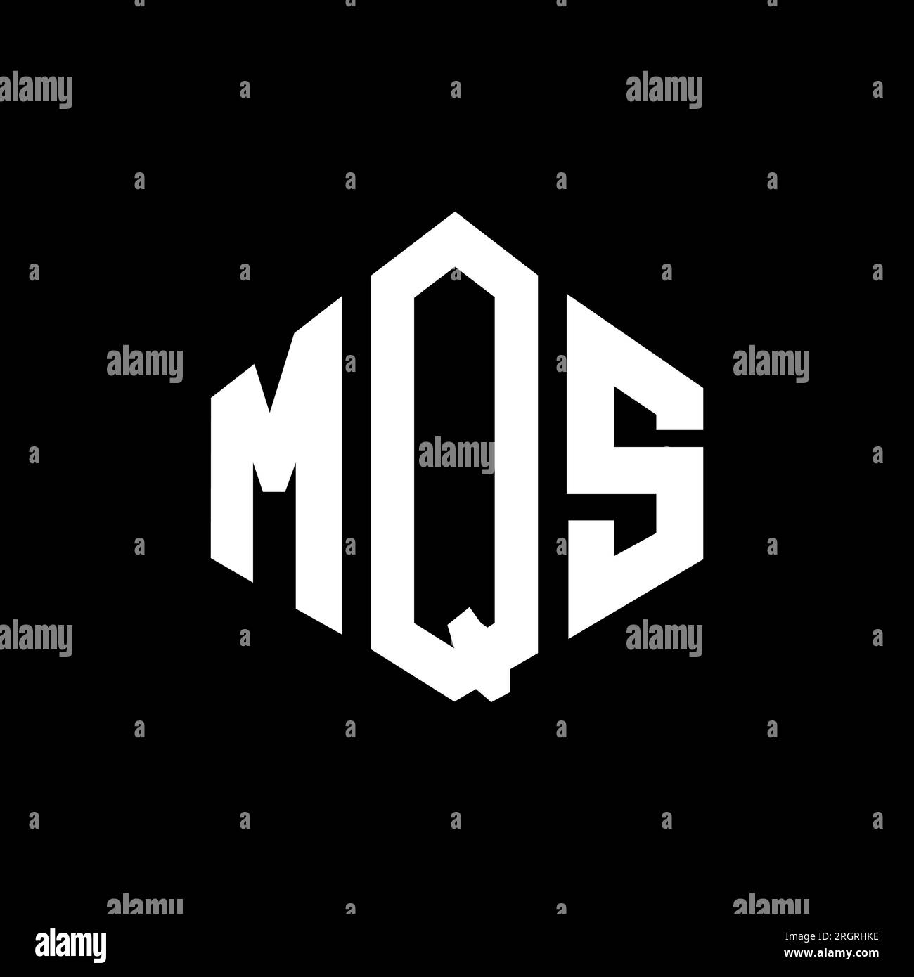 MQS letter logo design with polygon shape. MQS polygon and cube shape ...