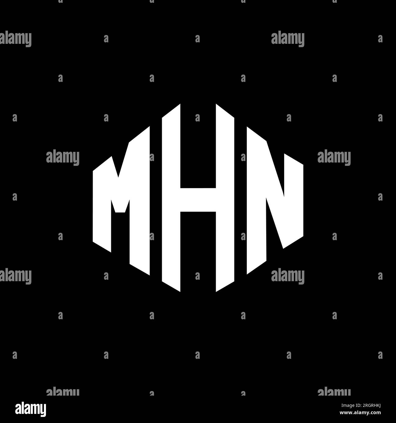 MHN letter logo design with polygon shape. MHN polygon and cube shape logo design. MHN hexagon ...