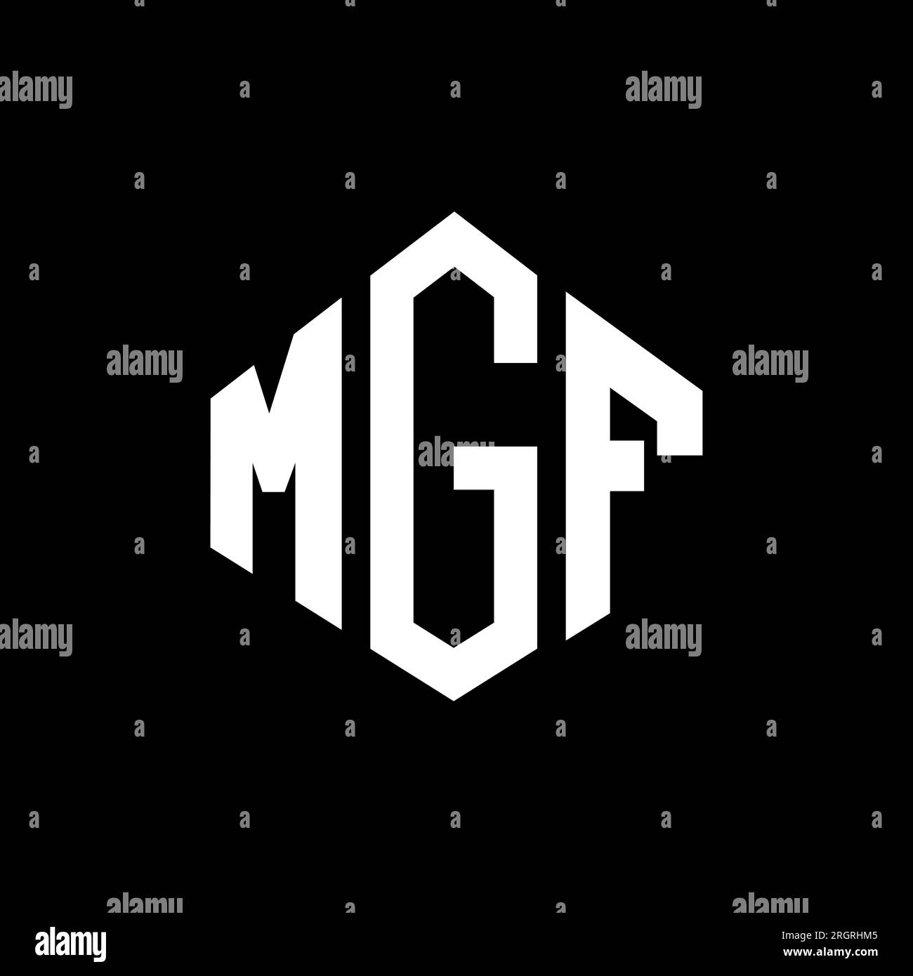 MGF letter logo design with polygon shape. MGF polygon and cube shape ...
