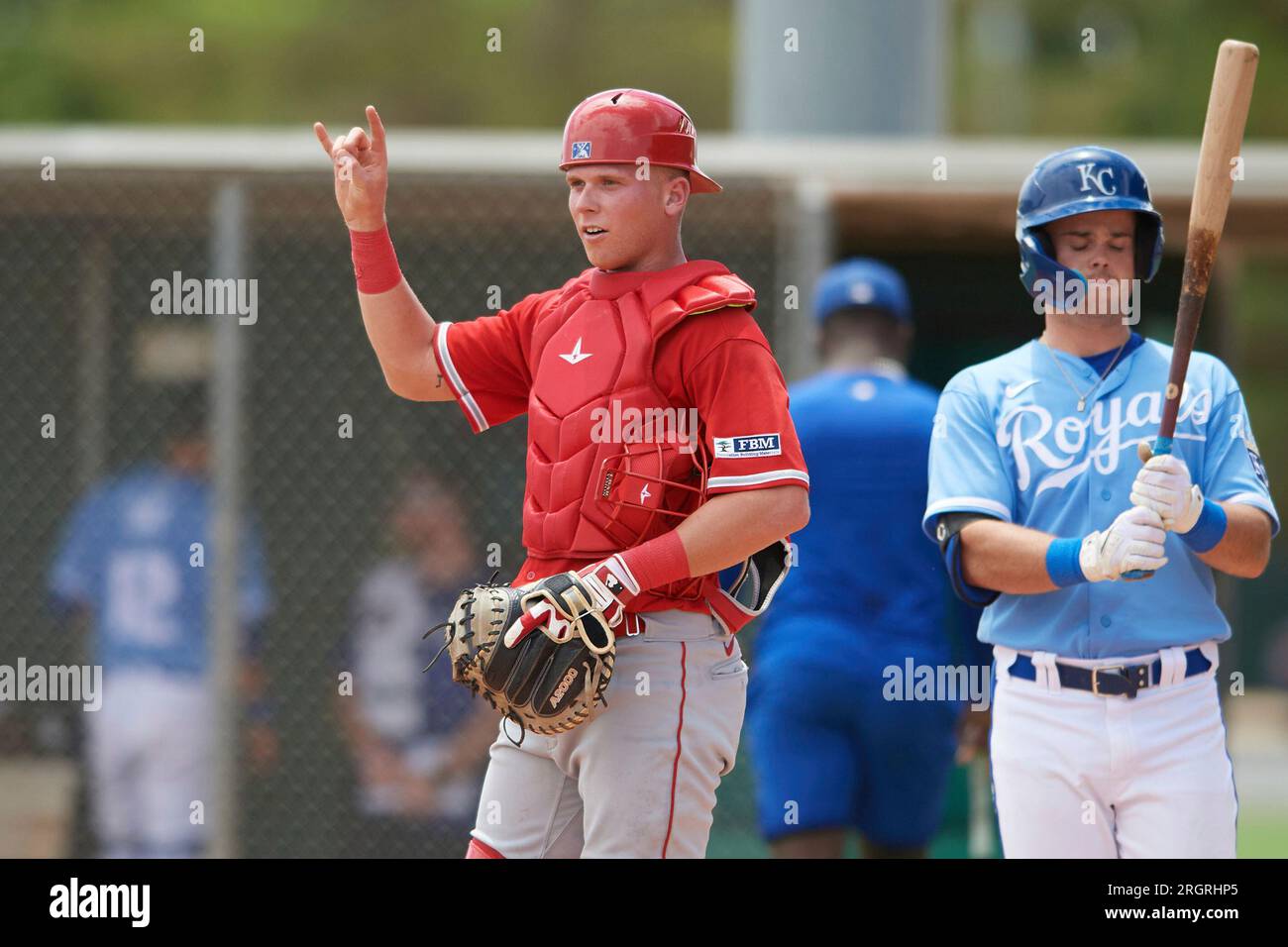 ACL Angels catcher Caleb Pendelton (77) during an Arizona Complex ...