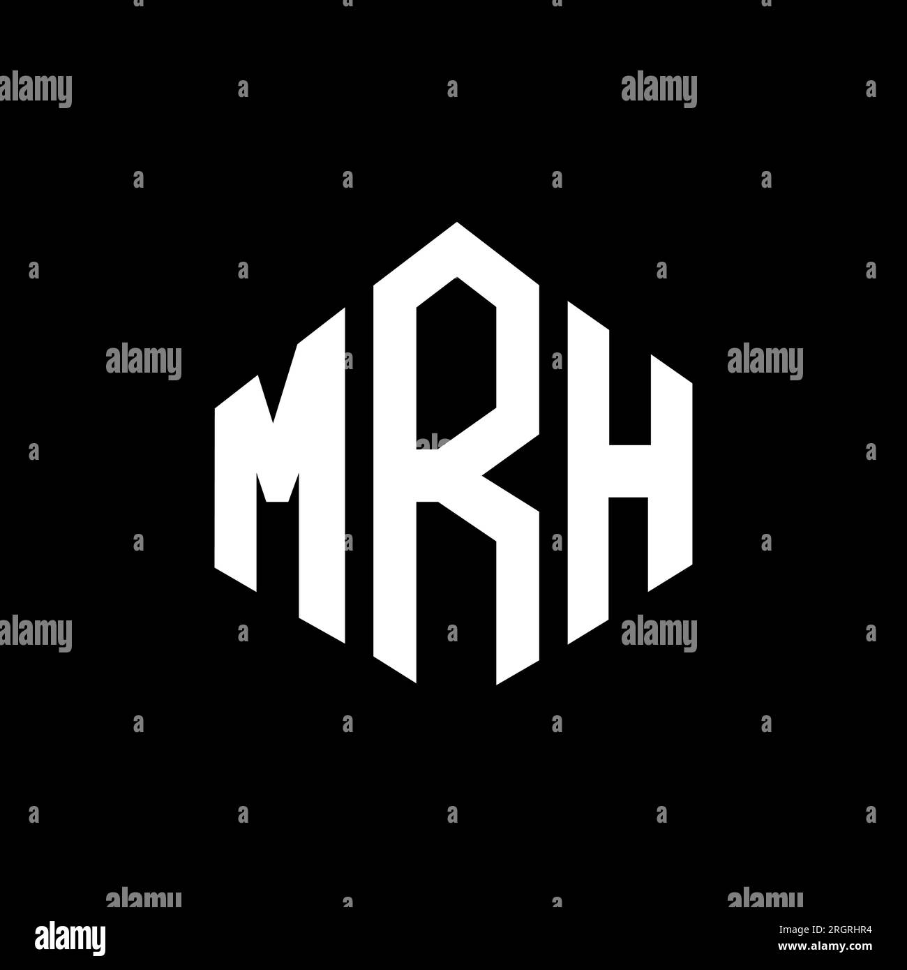 MRH letter logo design with polygon shape. MRH polygon and cube shape ...