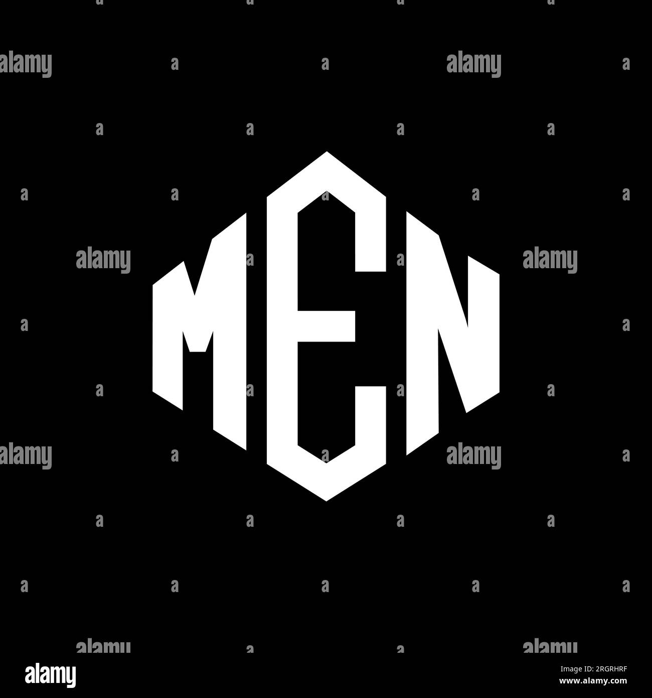 MEN letter logo design with polygon shape. MEN polygon and cube shape ...