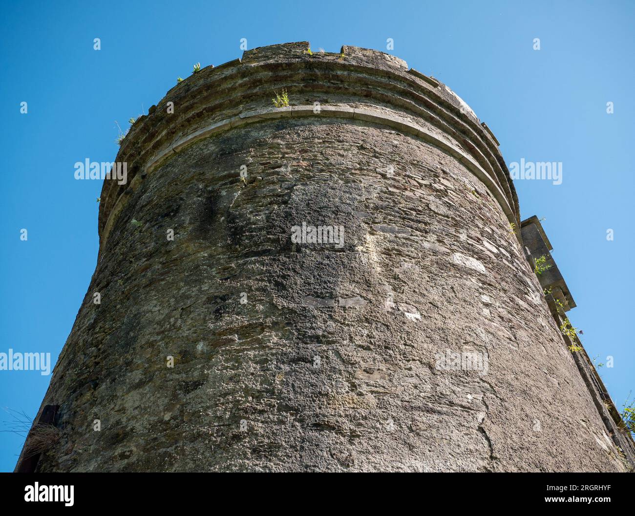 Old celtic castle tower walls, Cork City Gaol prison in Ireland ...