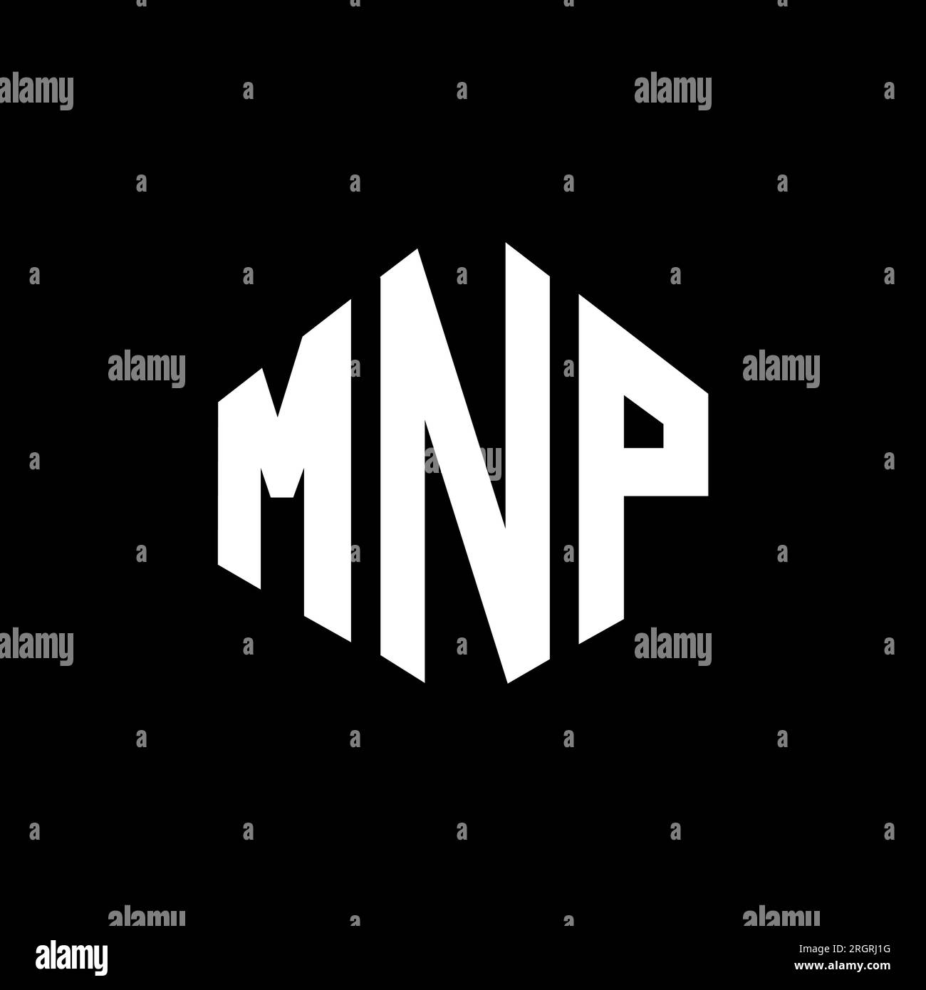 MNP letter logo design with polygon shape. MNP polygon and cube shape ...