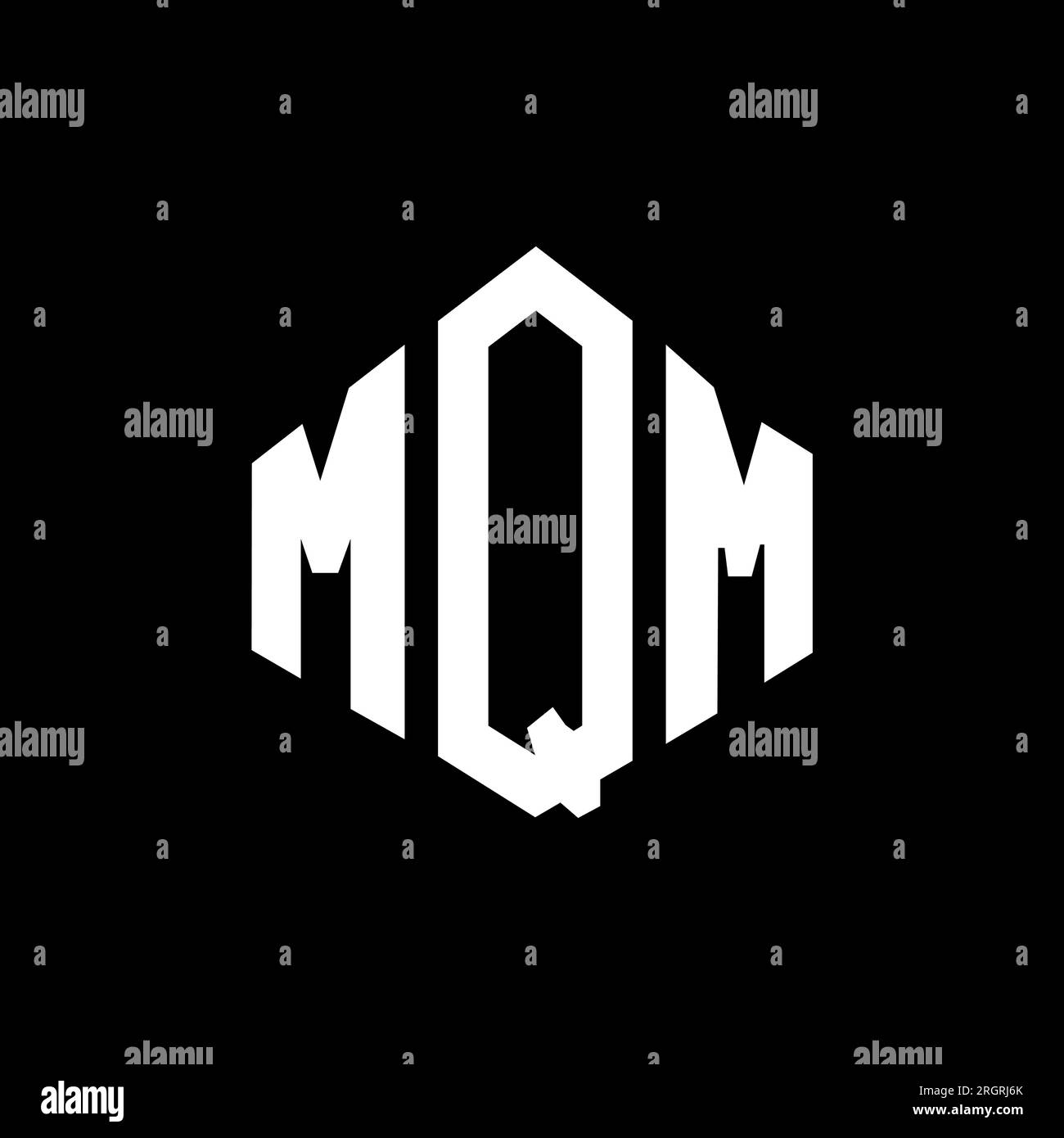 MQM letter logo design with polygon shape. MQM polygon and cube shape ...