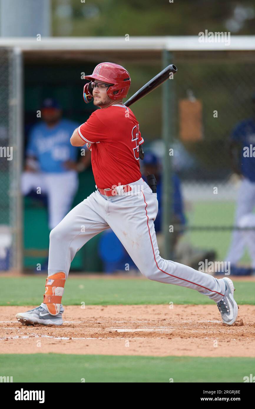 Joe Redfield (31) of the ACL Angels at bat during an Arizona Complex ...
