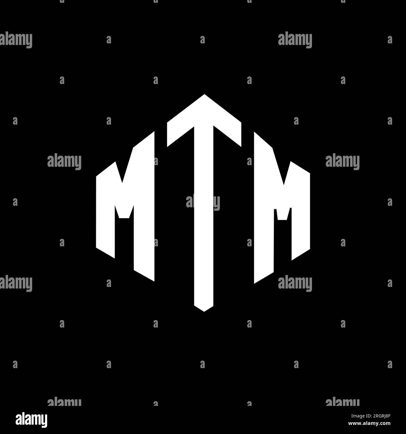 MTM letter logo design with polygon shape. MTM polygon and cube shape ...