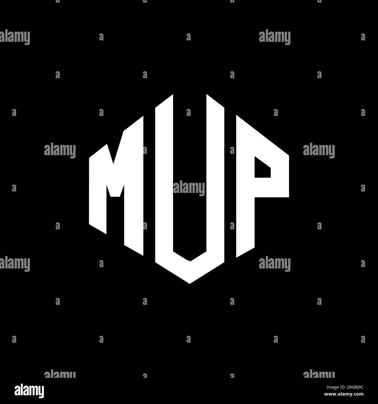 MUP letter logo design with polygon shape. MUP polygon and cube shape ...