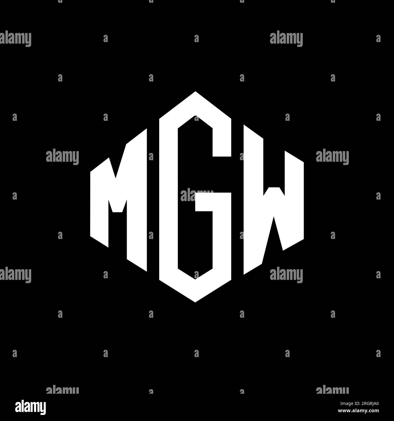 MGW letter logo design with polygon shape. MGW polygon and cube shape ...
