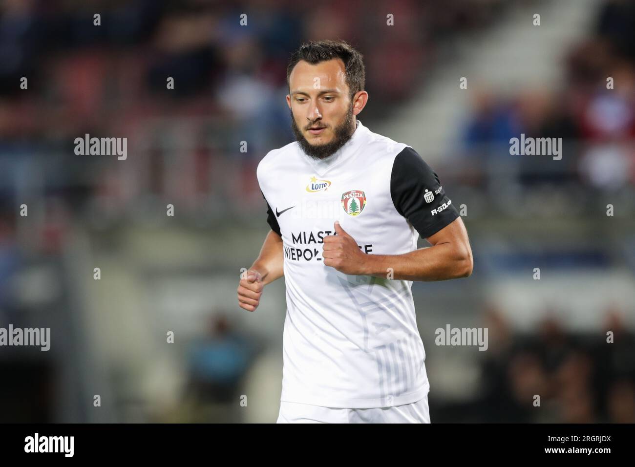 Krakow, Poland. 07th Aug, 2023. Michal Walski of Puszcza Niepolomice ...