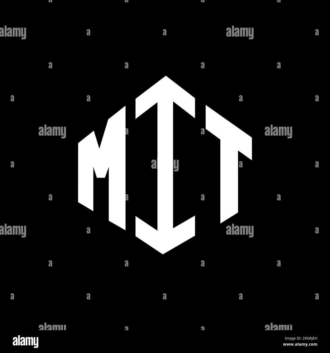 MIT letter logo design with polygon shape. MIT polygon and cube shape ...