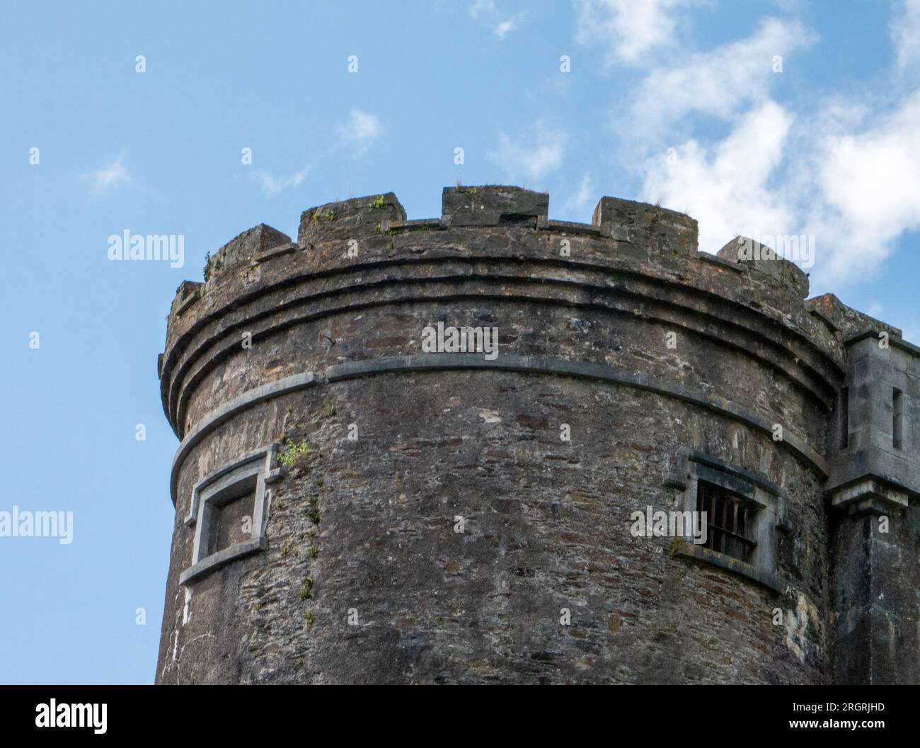 Old celtic castle tower walls, Cork City Gaol prison in Ireland ...