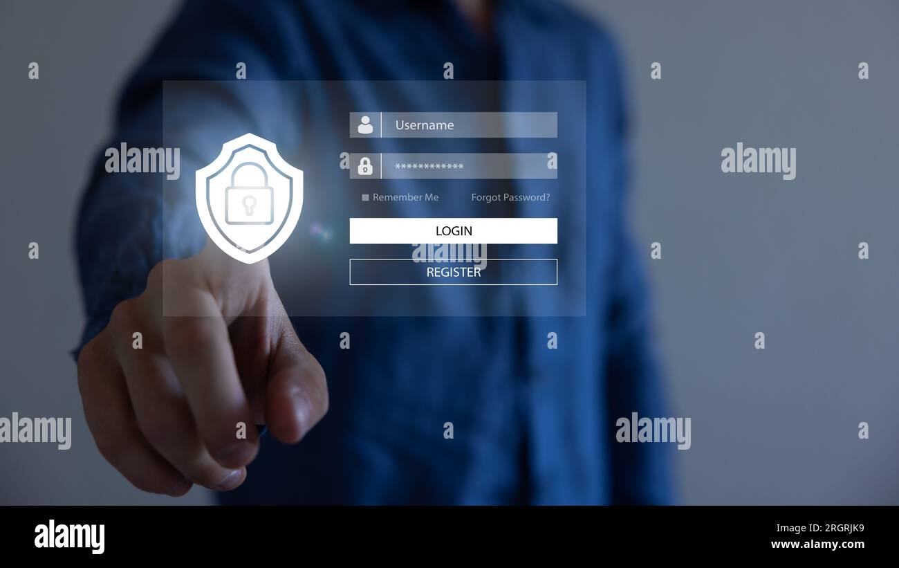 Concept Of Cyber Security Information Security And Encryption Secure Access To Users Personal