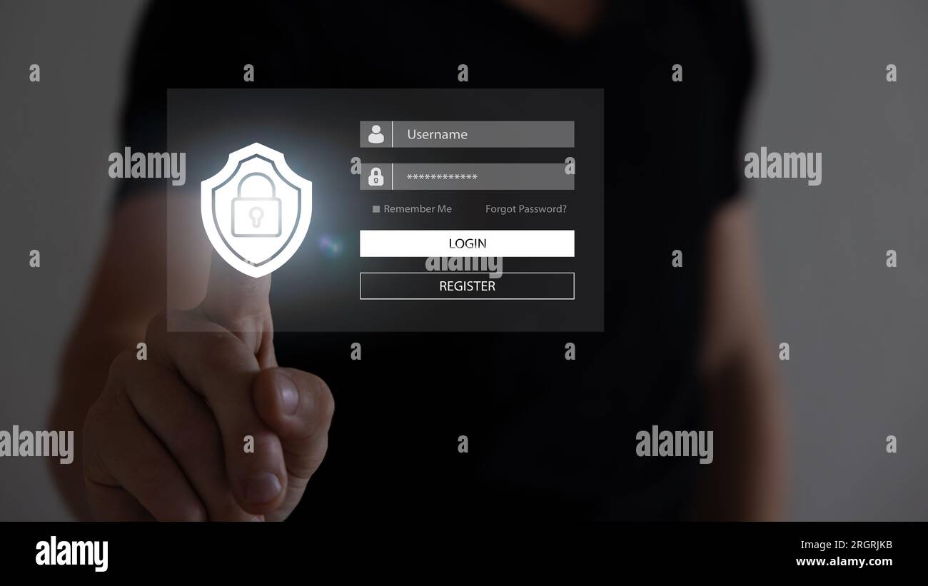 Concept Of Cyber Security Information Security And Encryption Secure Access To Users Personal