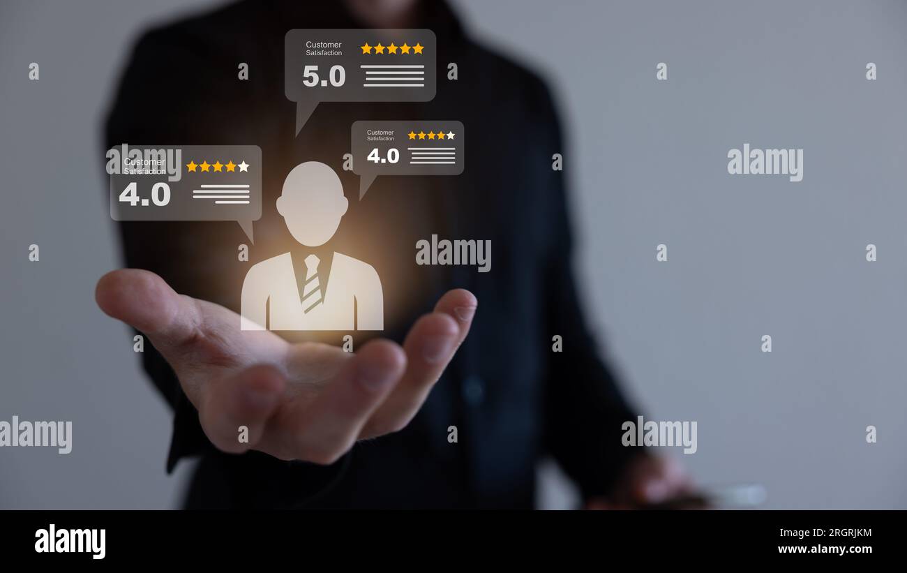 Customer Satisfaction Survey Concept 5 Star Satisfaction Service Experience Rating Online