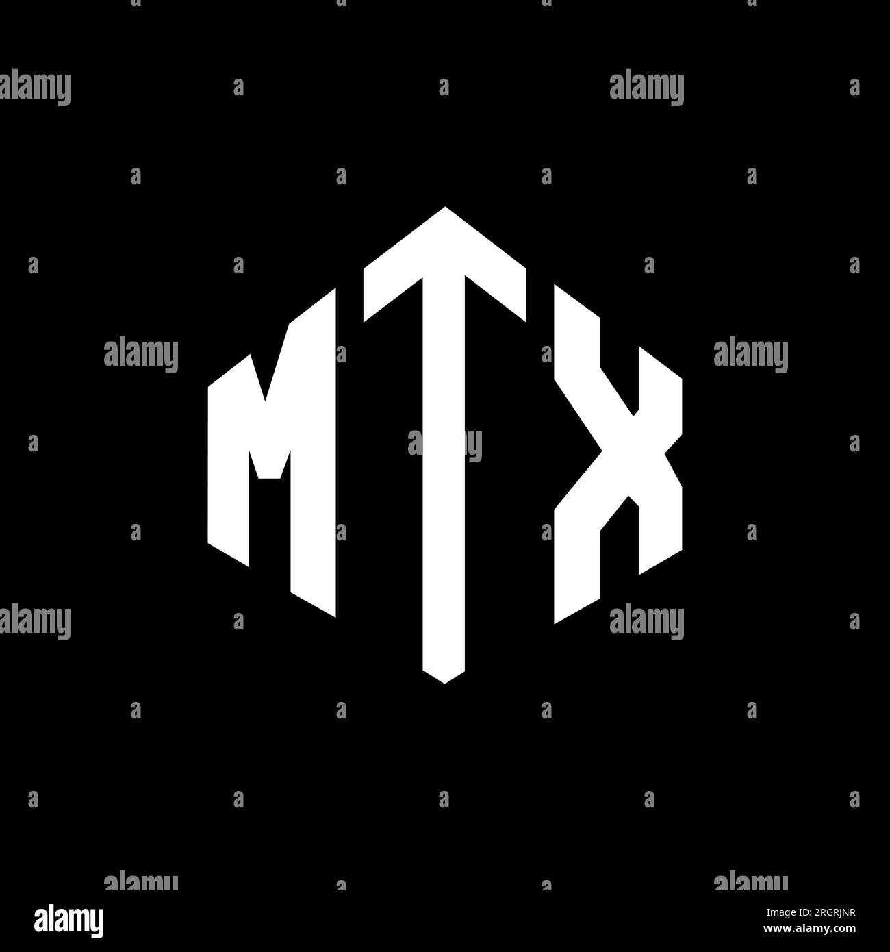 MTX letter logo design with polygon shape. MTX polygon and cube shape ...
