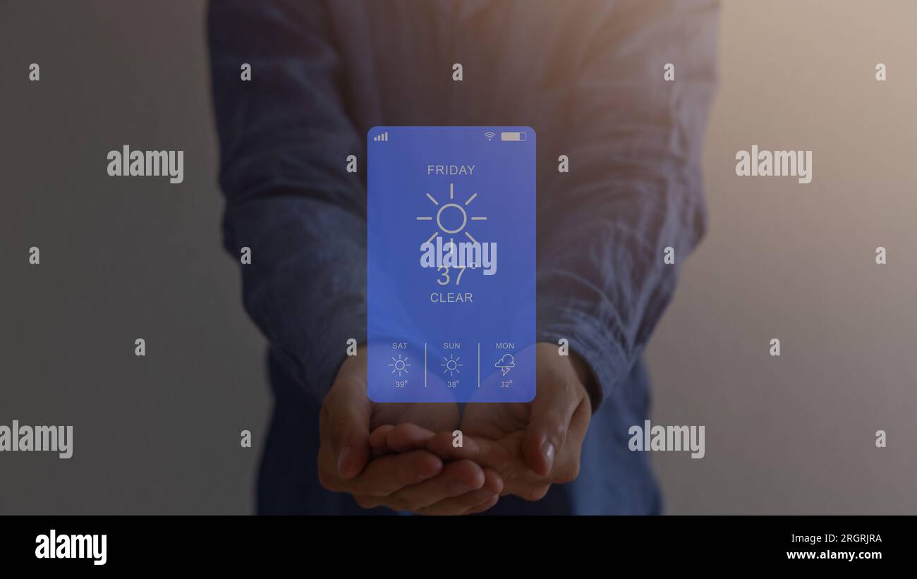 Screen weather app hi-res stock photography and images - Alamy