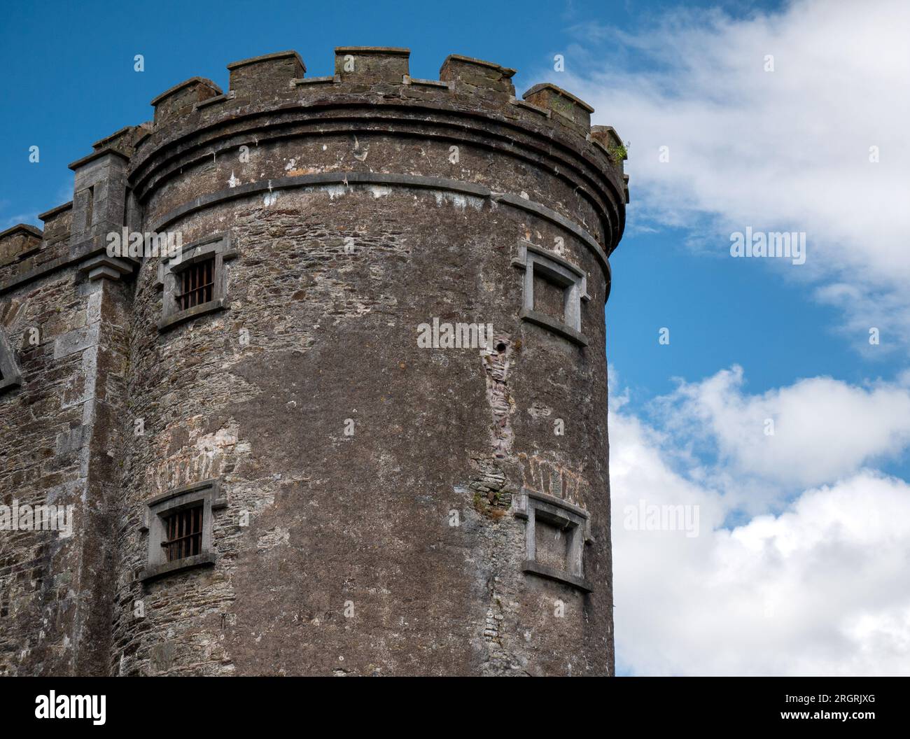 Old celtic castle tower walls, Cork City Gaol prison in Ireland ...