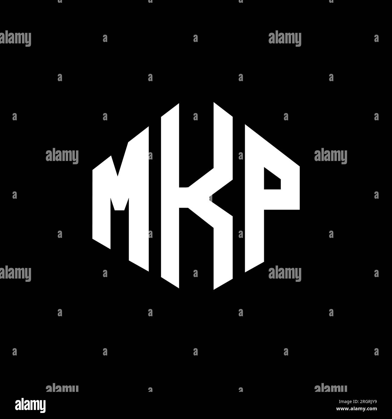 MKP letter logo design with polygon shape. MKP polygon and cube shape ...