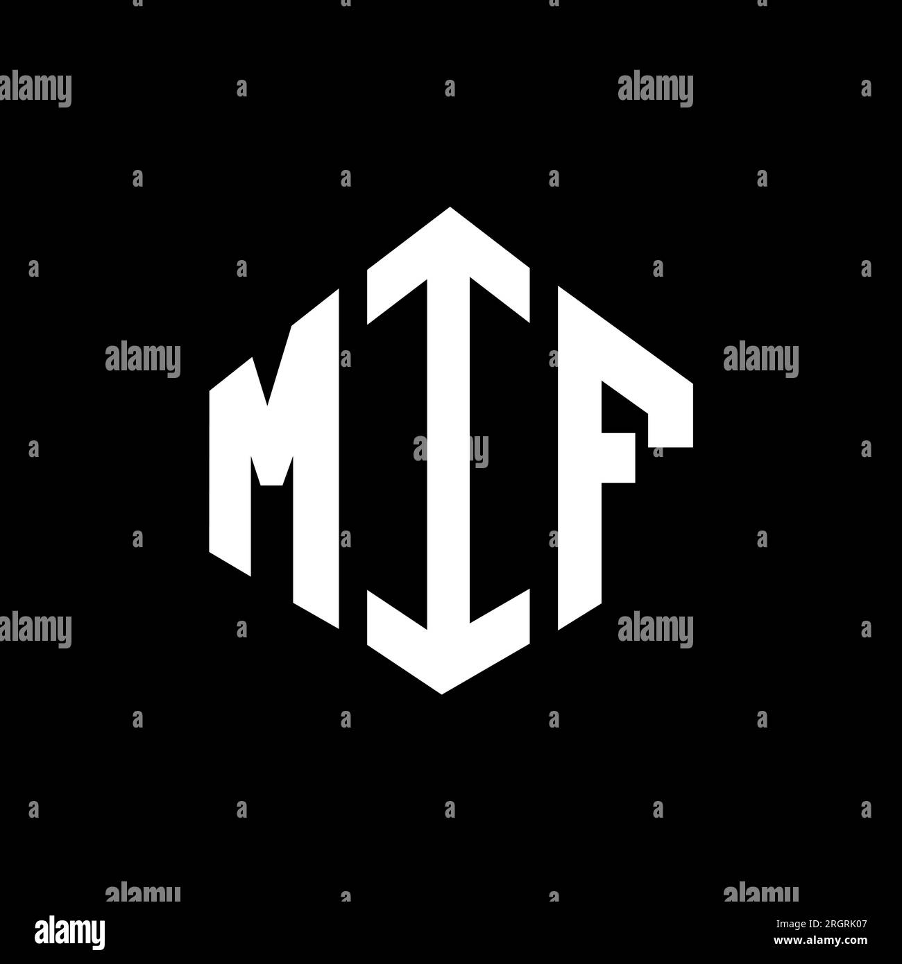 MIF letter logo design with polygon shape. MIF polygon and cube shape ...