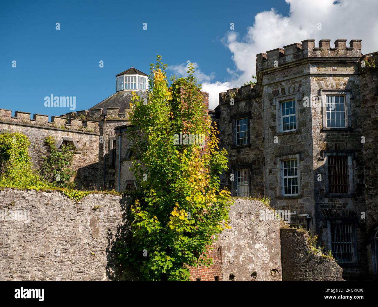 Old celtic castle tower walls, Cork City Gaol prison in Ireland ...