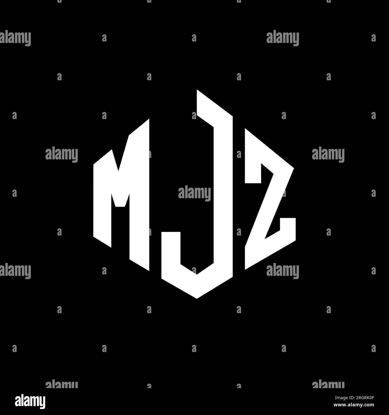 MJZ letter logo design with polygon shape. MJZ polygon and cube shape ...