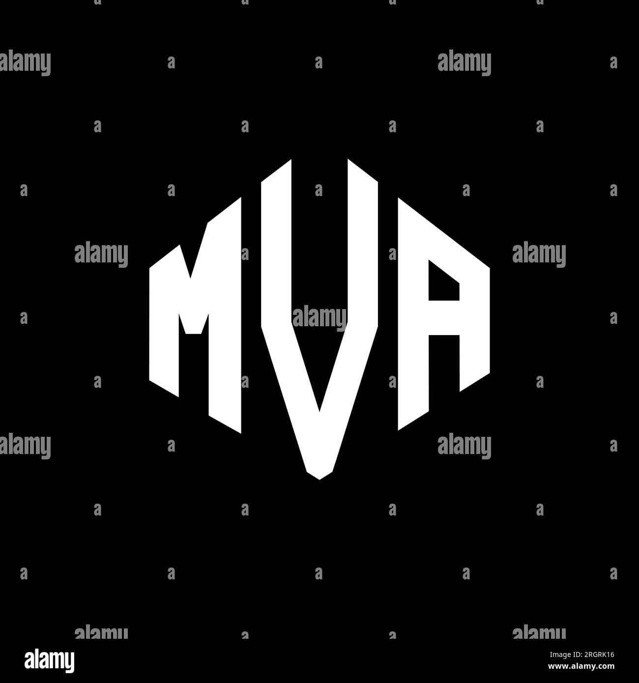 MVA letter logo design with polygon shape. MVA polygon and cube shape ...
