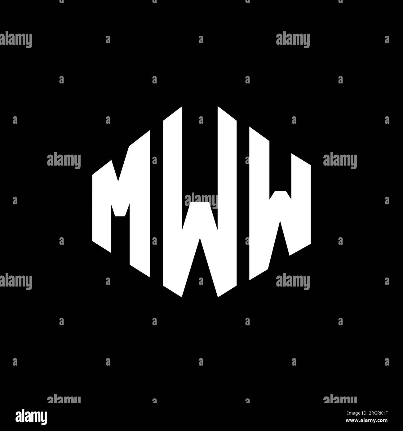 MWW letter logo design with polygon shape. MWW polygon and cube shape ...