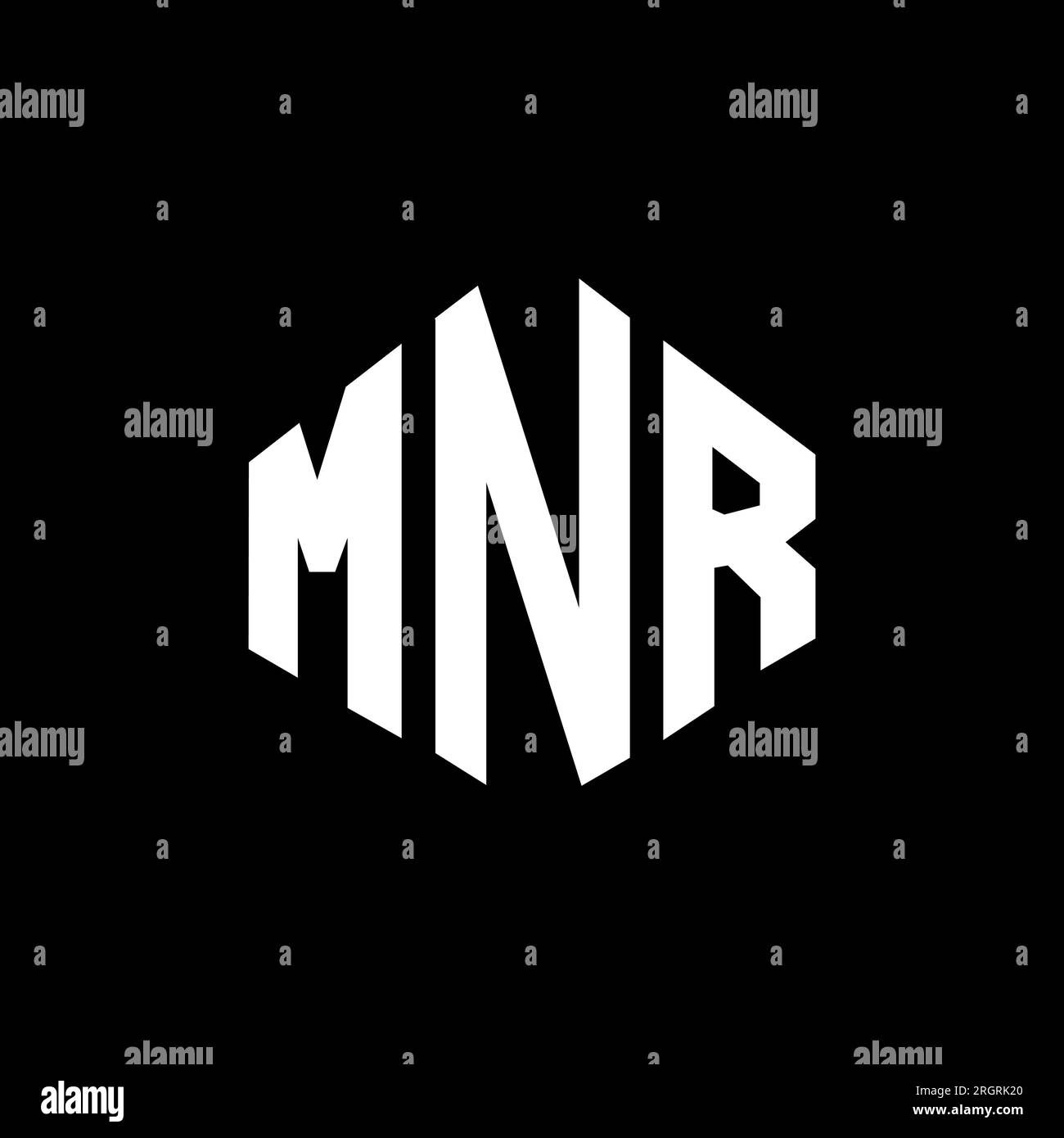 MNR letter logo design with polygon shape. MNR polygon and cube shape ...