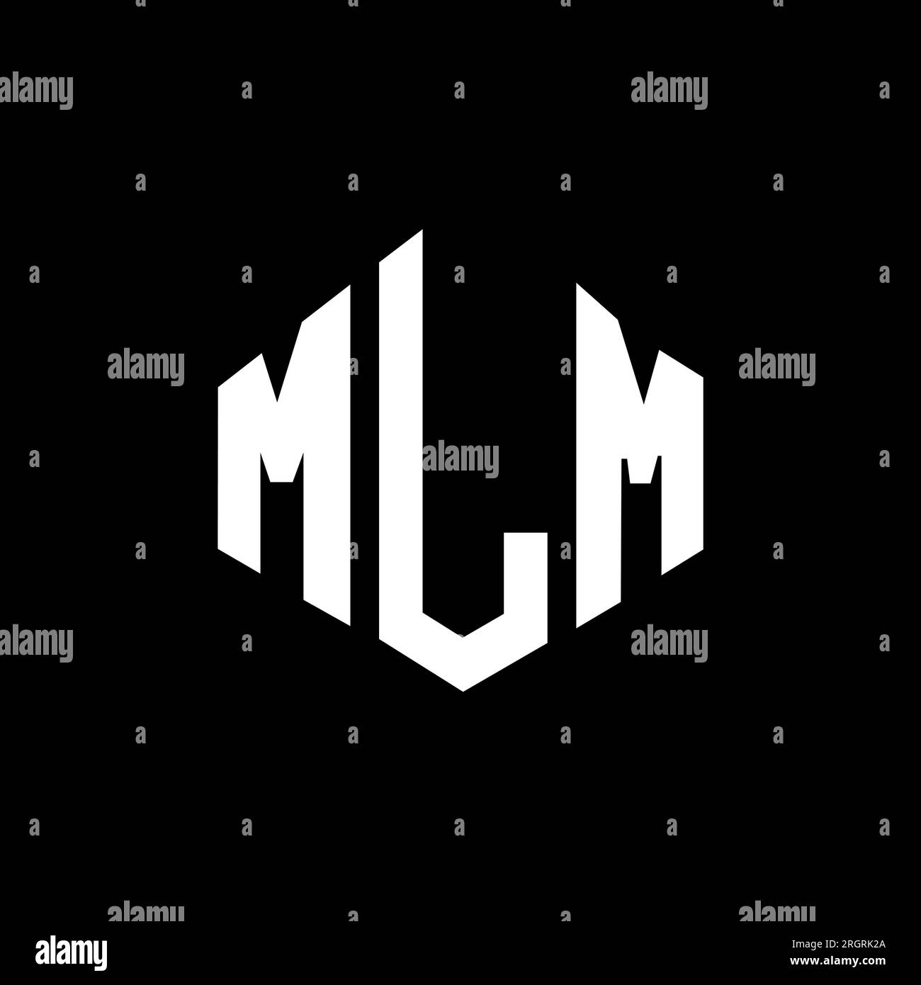 MLM letter logo design with polygon shape. MLM polygon and cube shape ...