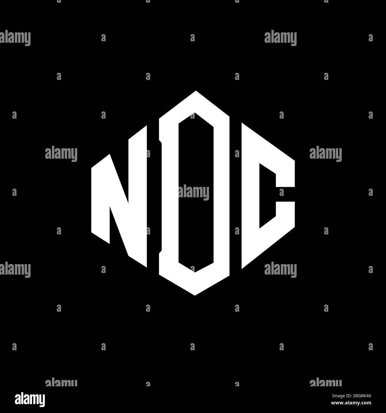 NDC letter logo design with polygon shape. NDC polygon and cube shape ...