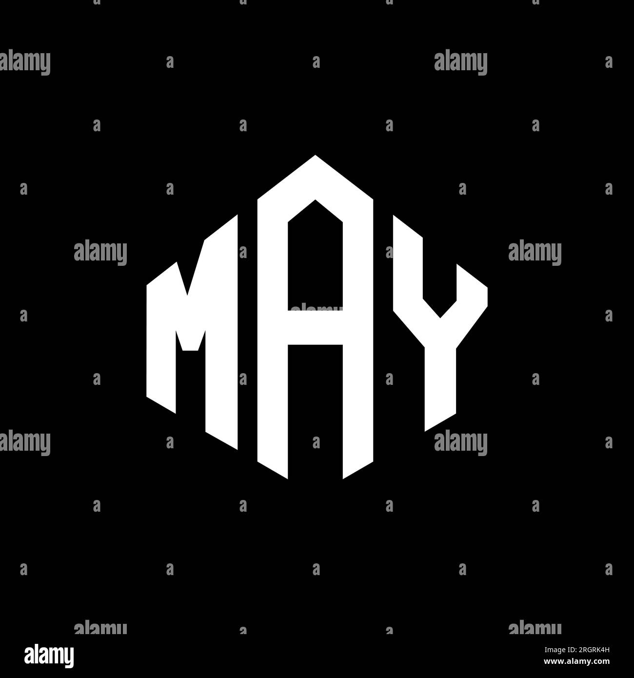 MAY letter logo design with polygon shape. MAY polygon and cube shape ...