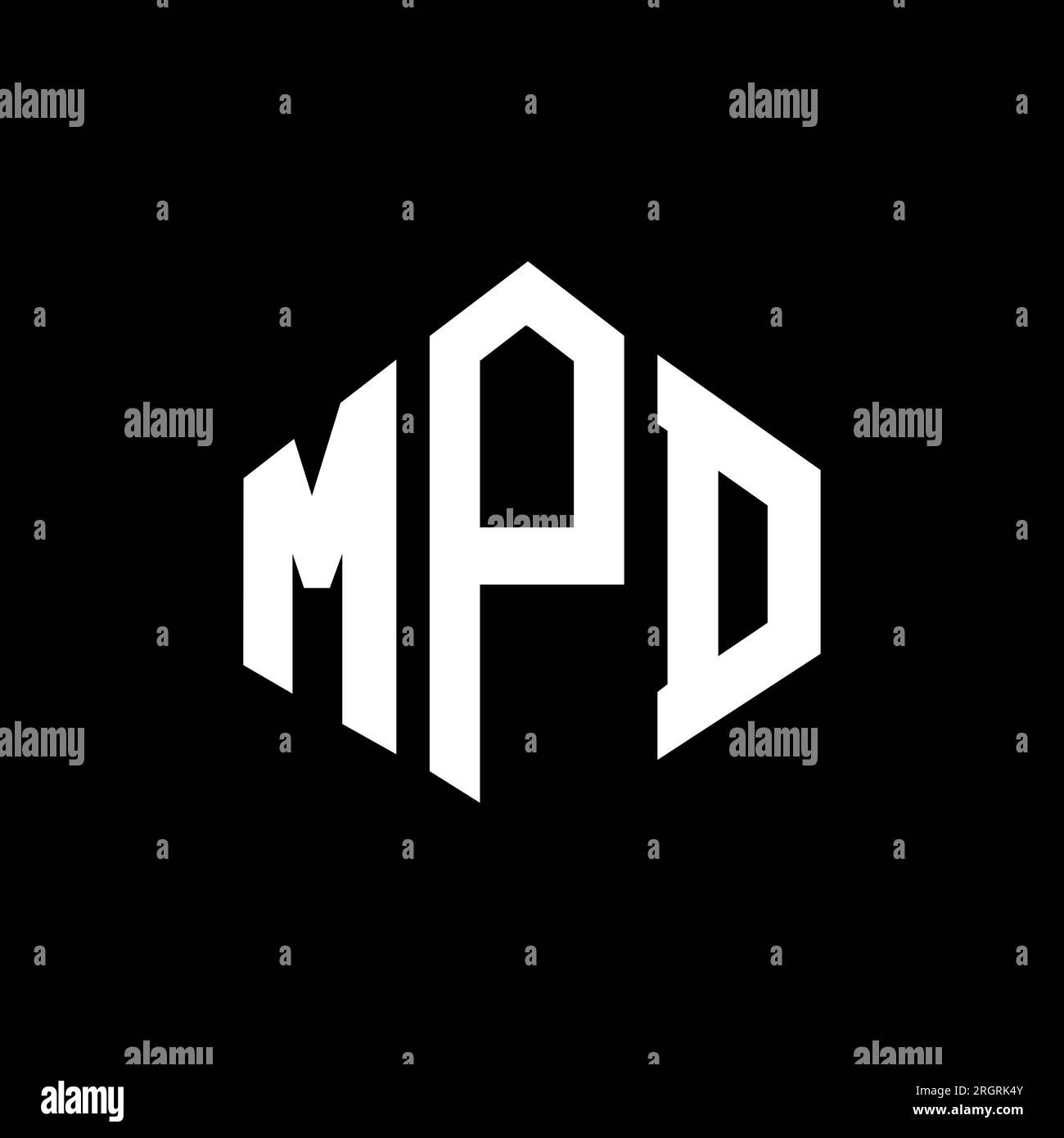 MPD letter logo design with polygon shape. MPD polygon and cube shape ...
