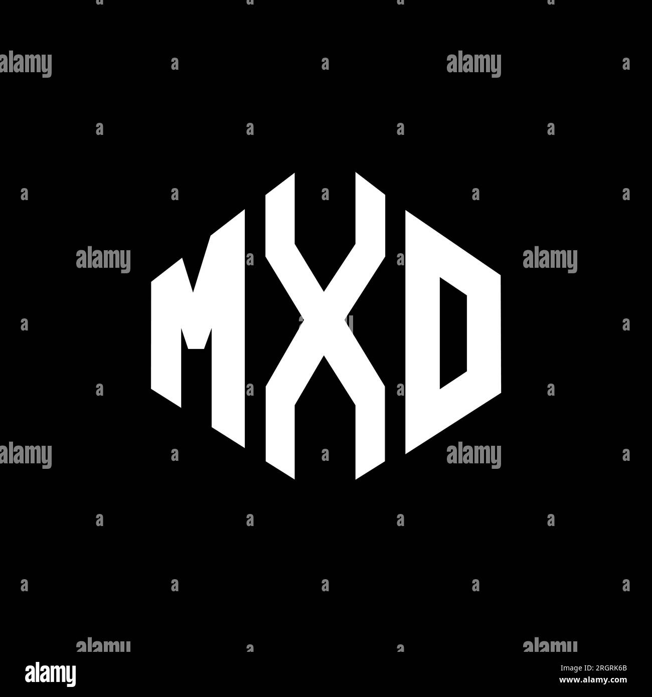 MXO letter logo design with polygon shape. MXO polygon and cube shape ...