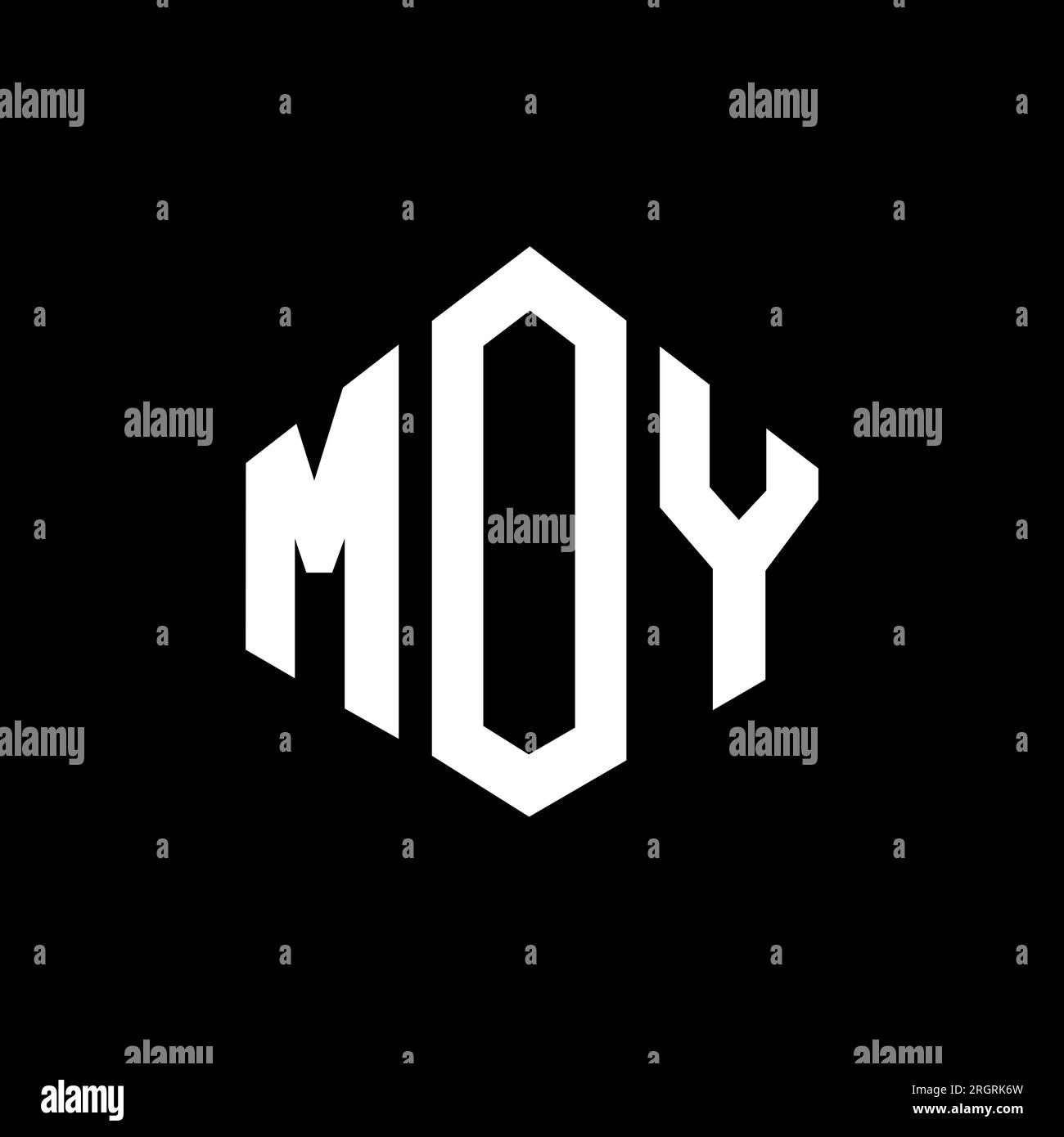 MOY letter logo design with polygon shape. MOY polygon and cube shape ...