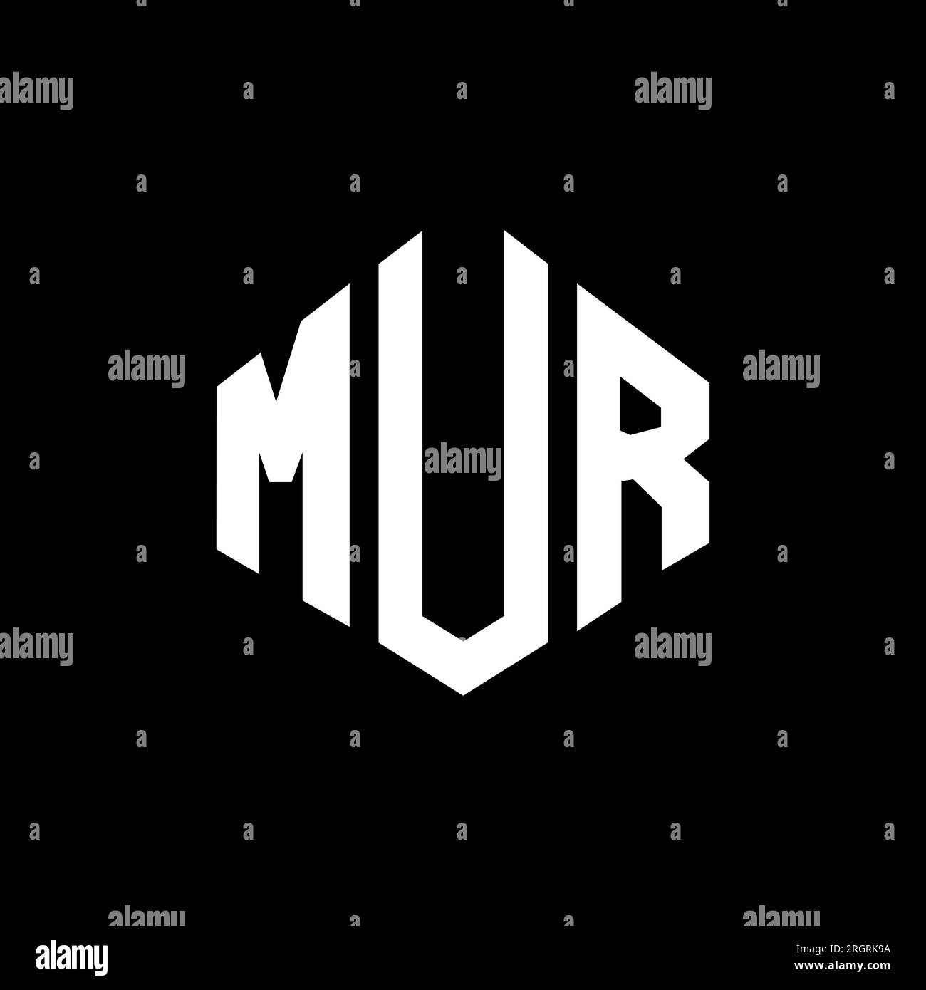 MUR letter logo design with polygon shape. MUR polygon and cube shape ...